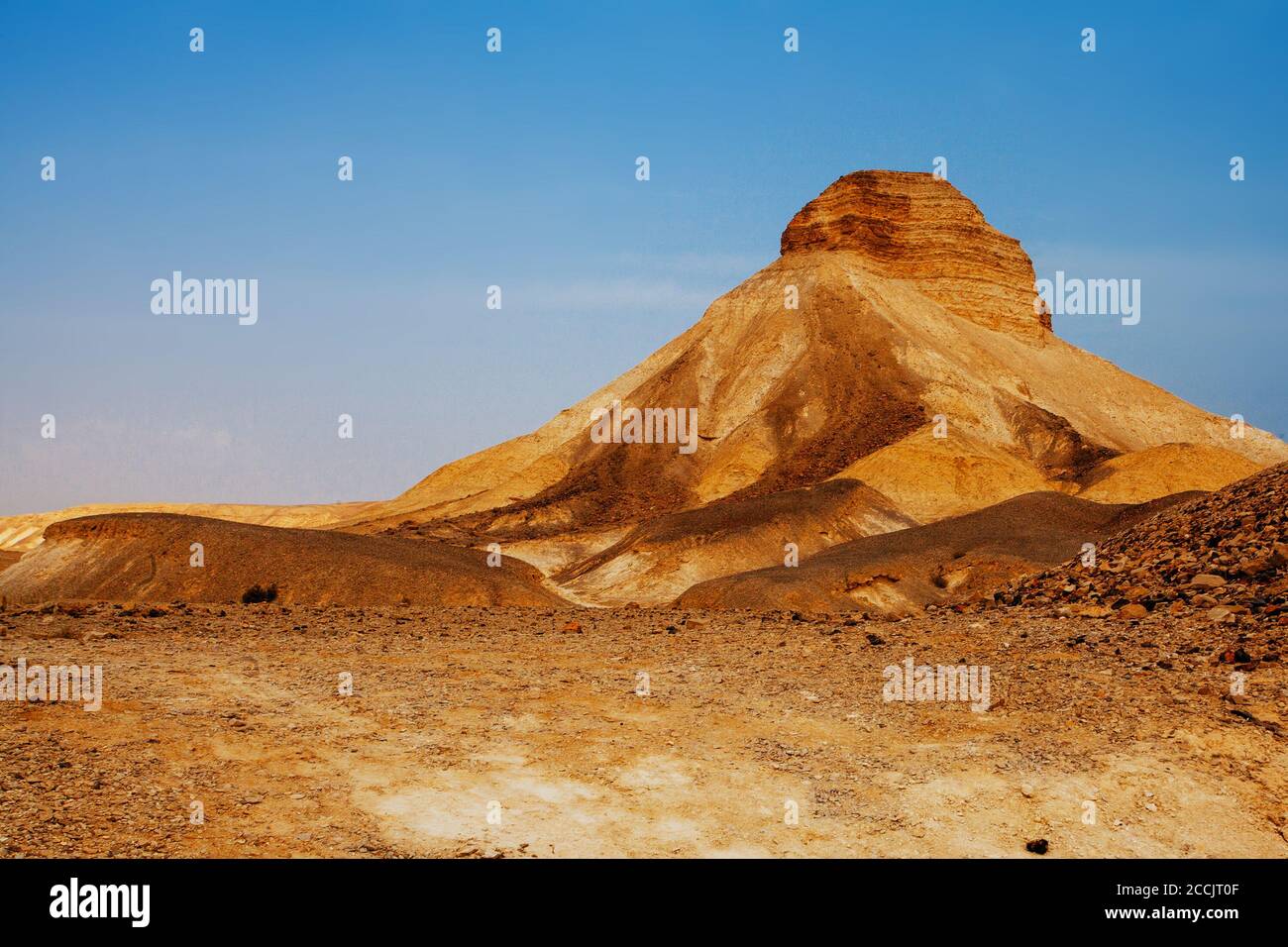 Landscapes of Israeli desert under the blue sky in daytime Stock Photo ...