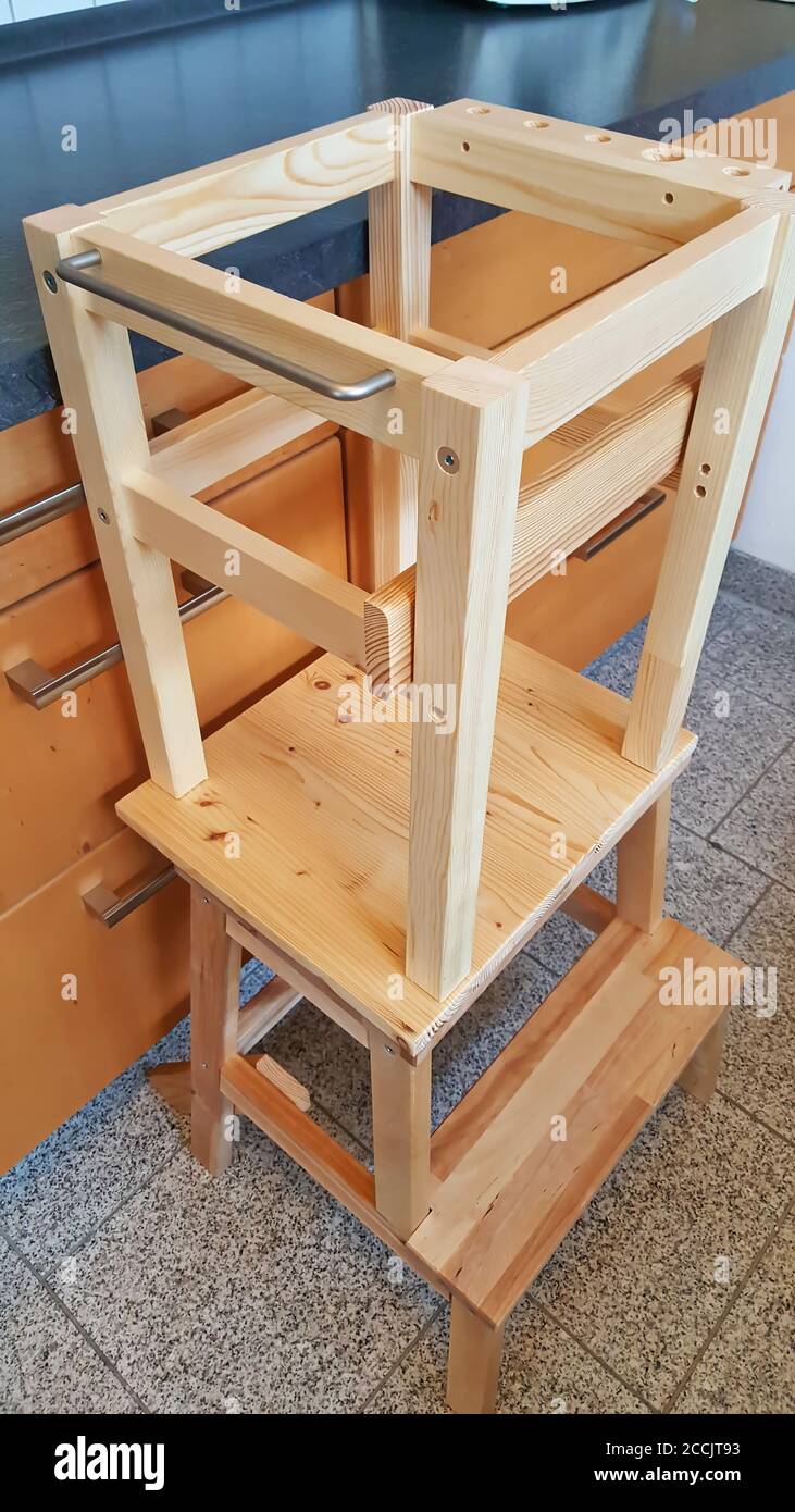 learning tower for small children to build yourself Stock Photo - Alamy