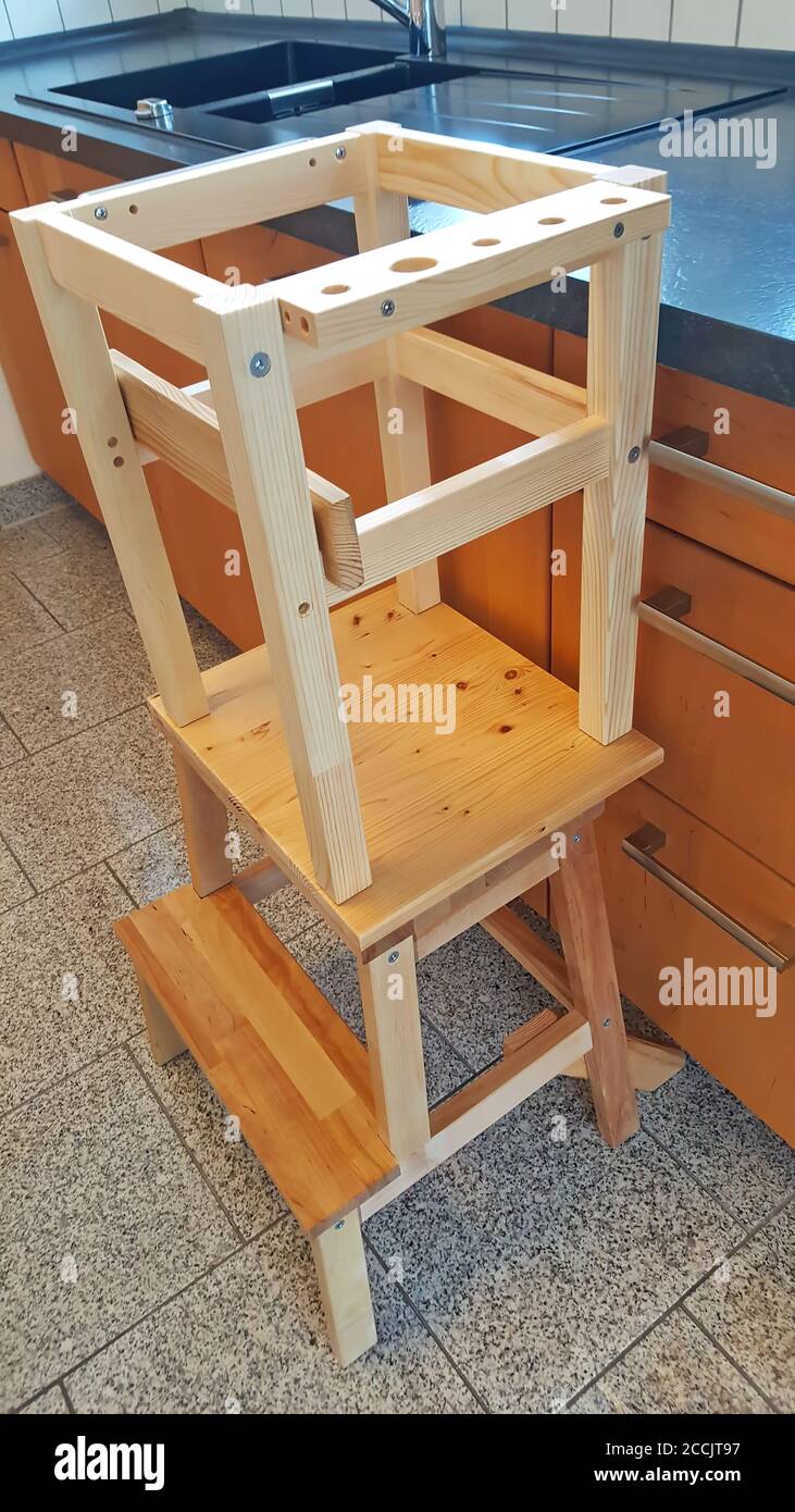 learning tower for small children to build yourself Stock Photo - Alamy