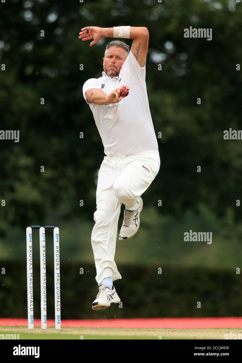 Sussex's Mitchell Claydon bowling during day two of the Bob Willis ...