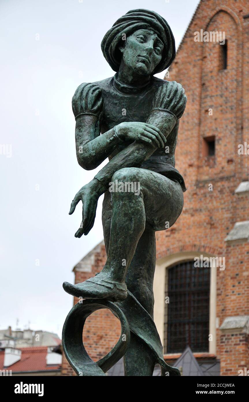 Bronze statue of a poor student near St Mary's Basilica located in ...
