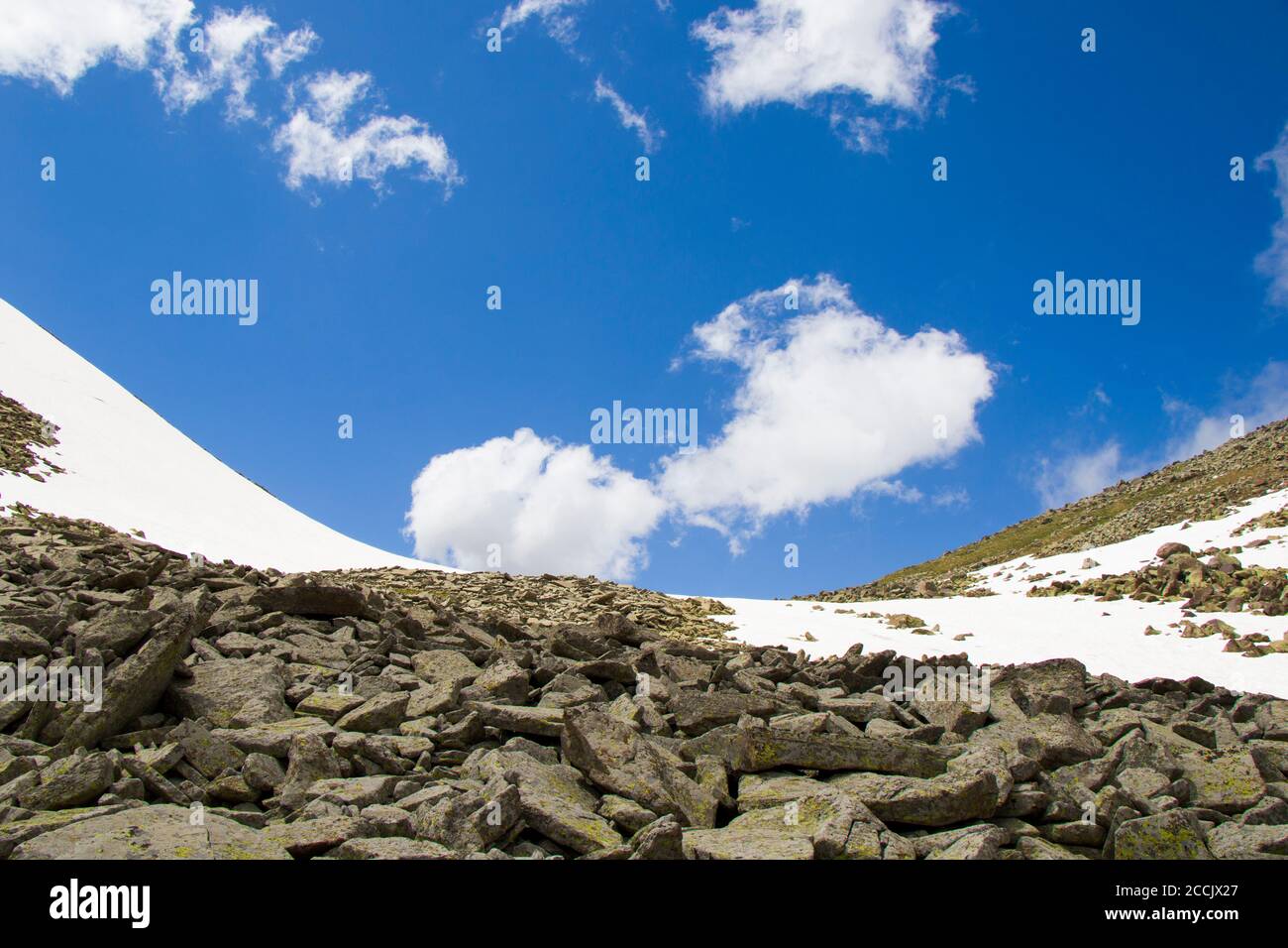 Mountain landscape and view of mountain range in Javakheti, Georgia ...