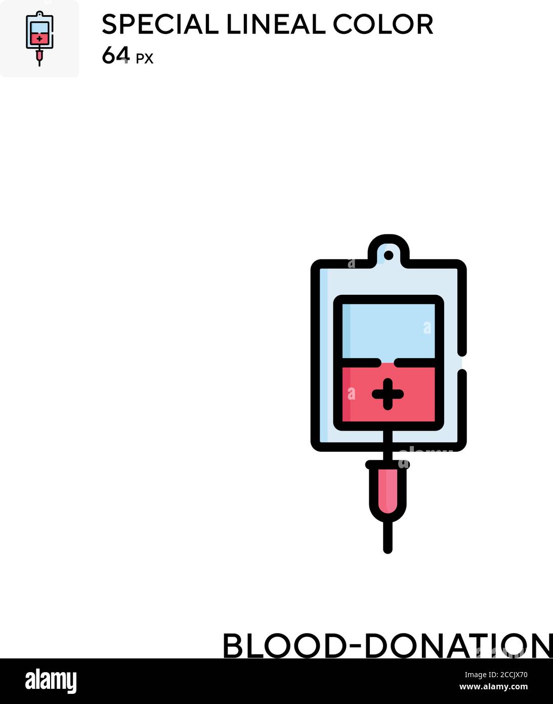 Blood-donation Special lineal color icon. Illustration symbol design ...