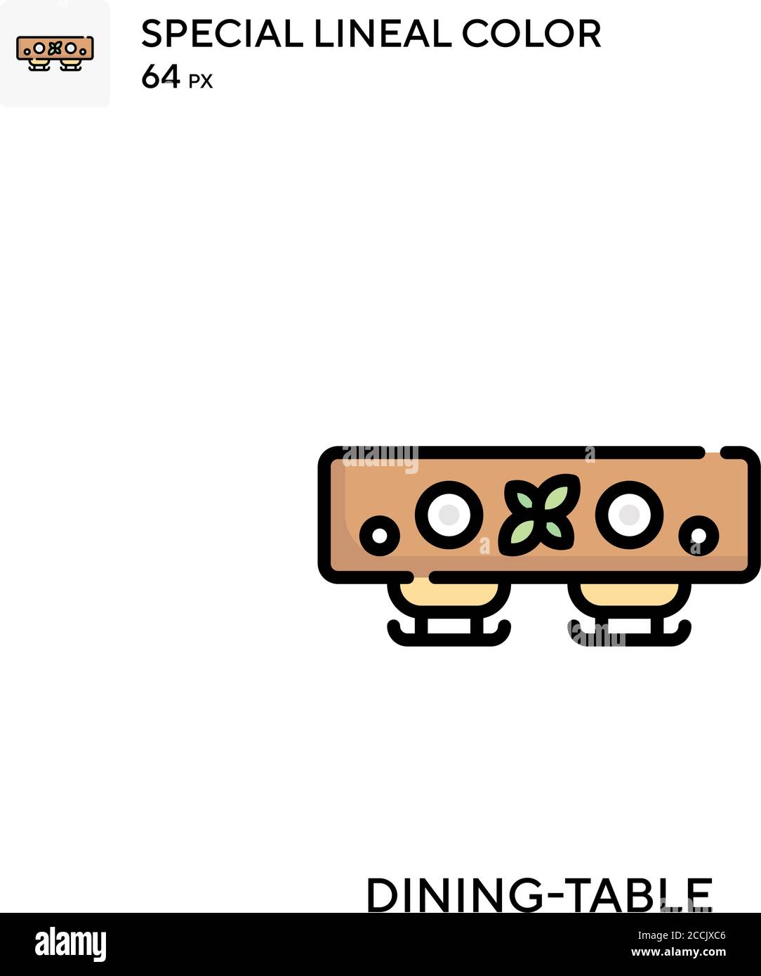 Dining-table Special lineal color icon. Illustration symbol design ...