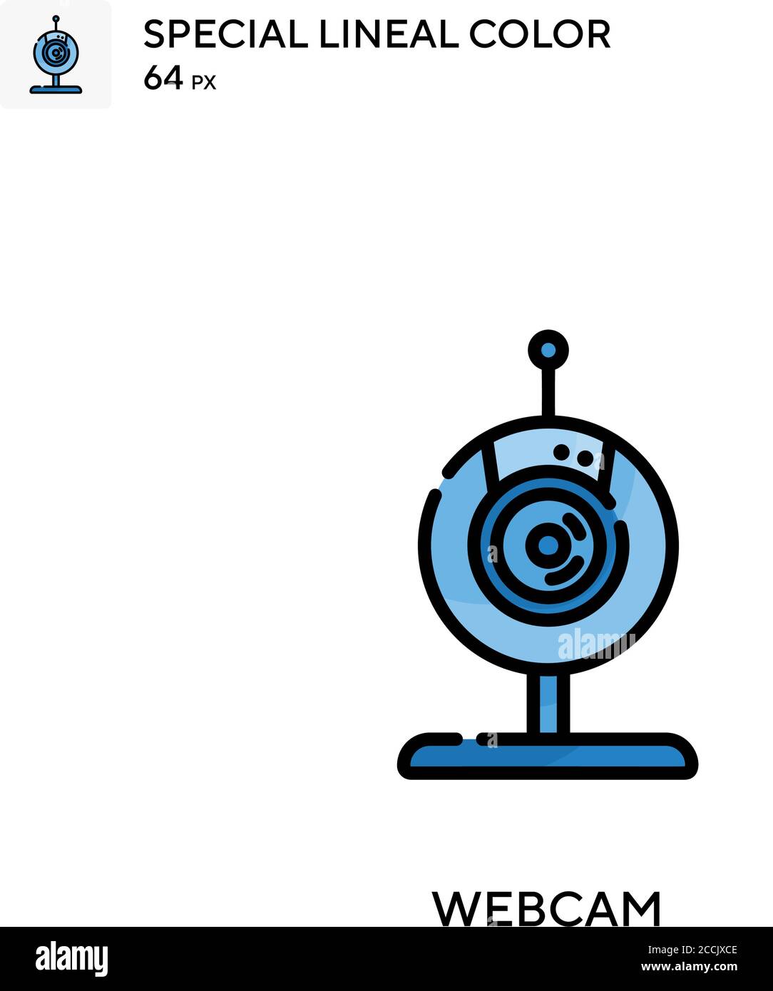 Webcam Special lineal color icon. Illustration symbol design template ...