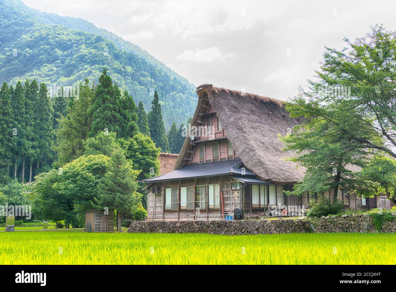 Nanto, Japan - Gassho-zukuri houses at Suganuma village, Gokayama area ...