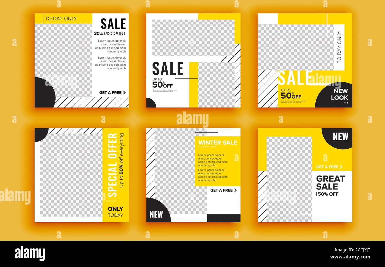 Set of sale banner template design. Vector illustration Stock Vector ...