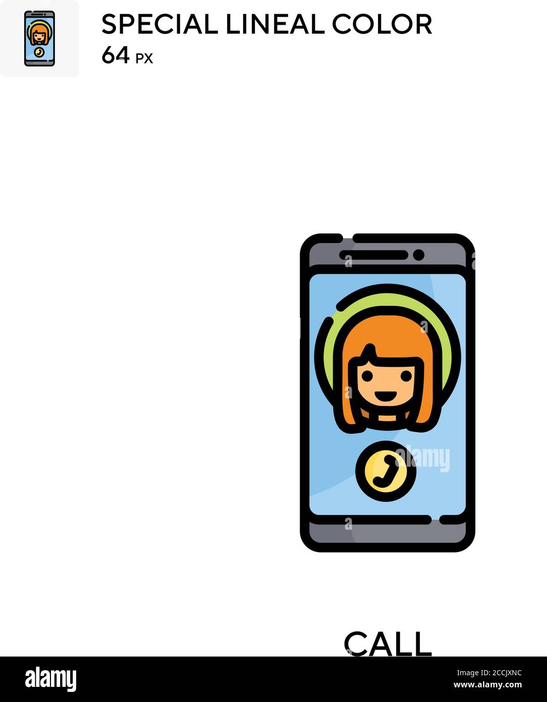 Call Special lineal color icon. Illustration symbol design template for ...