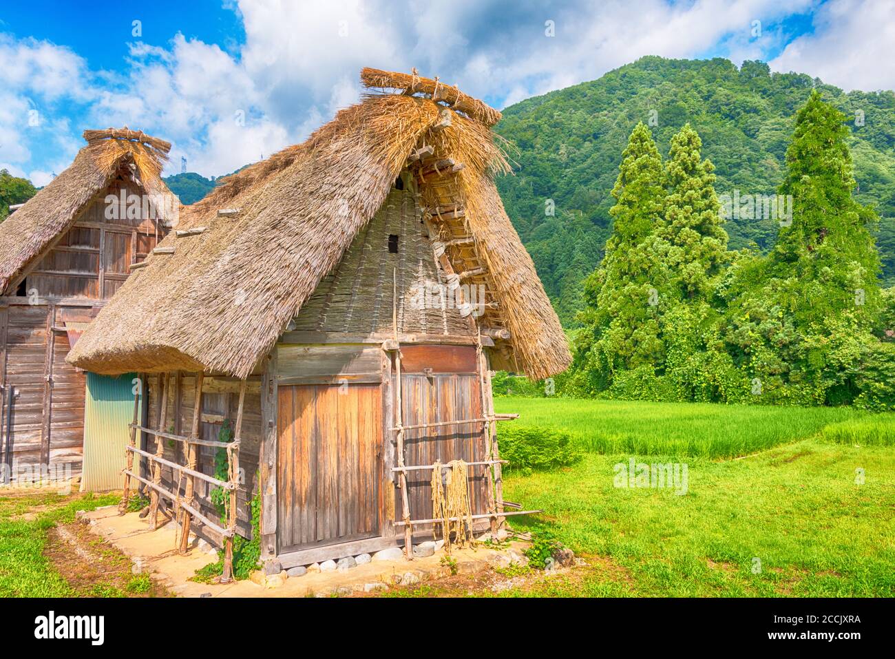 Nanto, Japan - Gassho-zukuri houses at Suganuma village, Gokayama area ...