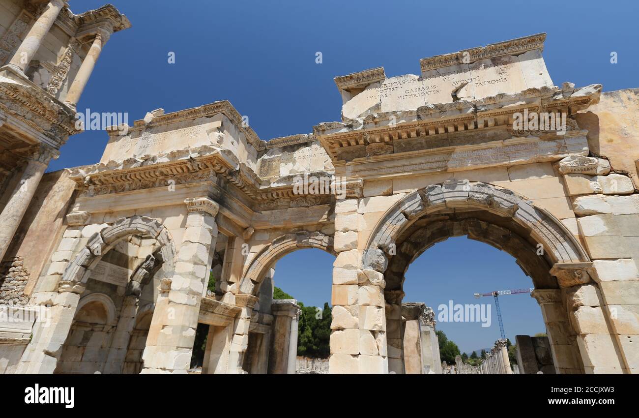 Ephesus Ancient City in Selcuk Town, Izmir City, Turkey Stock Photo - Alamy