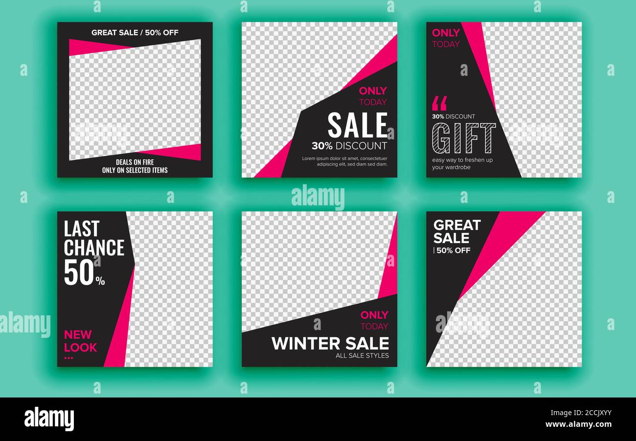Set of sale banner template design. Vector illustration Stock Vector ...