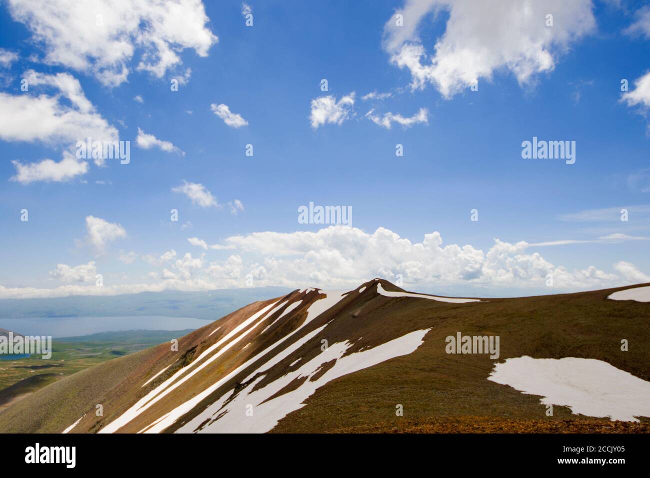 Mountain landscape and view of mountain range in Javakheti, Georgia ...