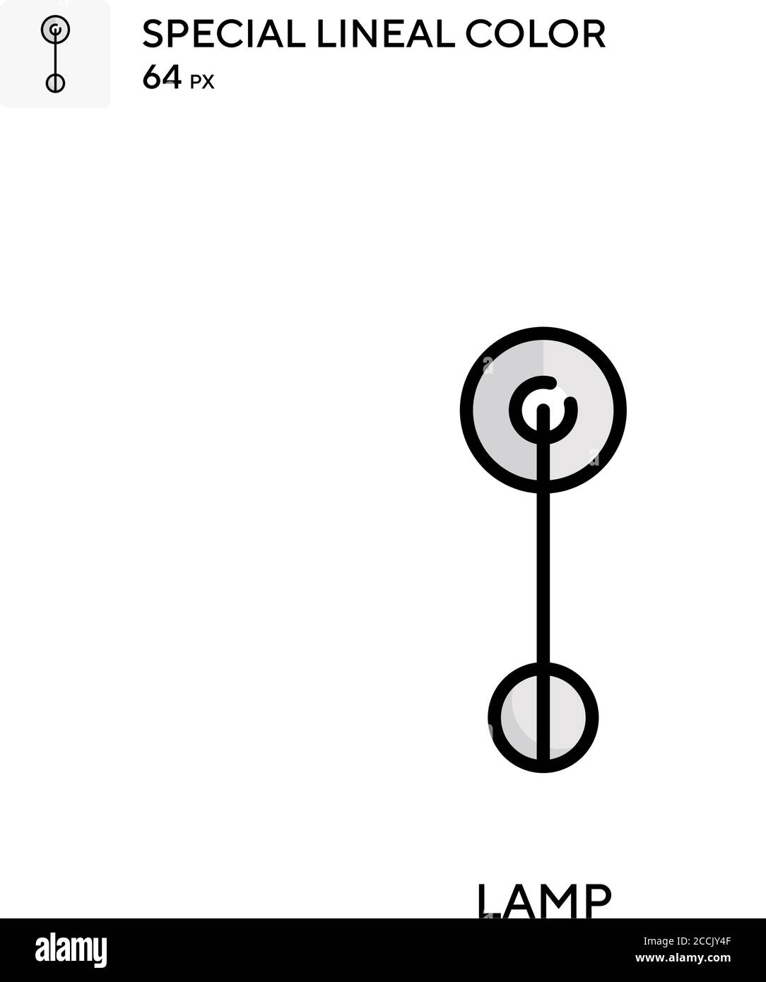 Lamp Special lineal color icon. Illustration symbol design template for ...