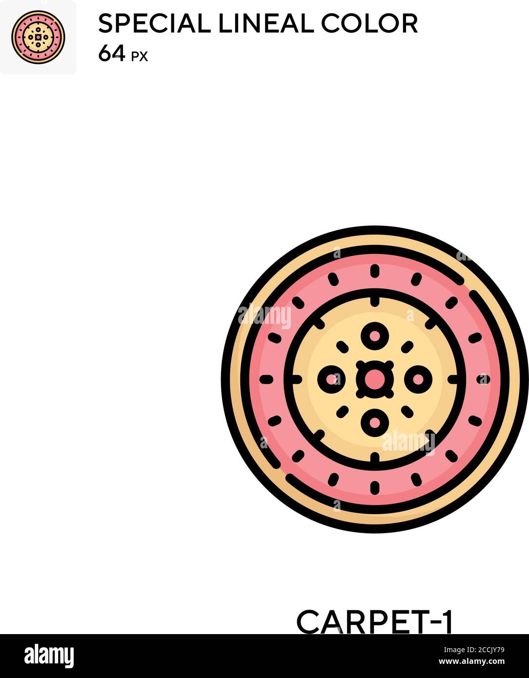 Carpet-1 Special lineal color icon. Illustration symbol design template ...