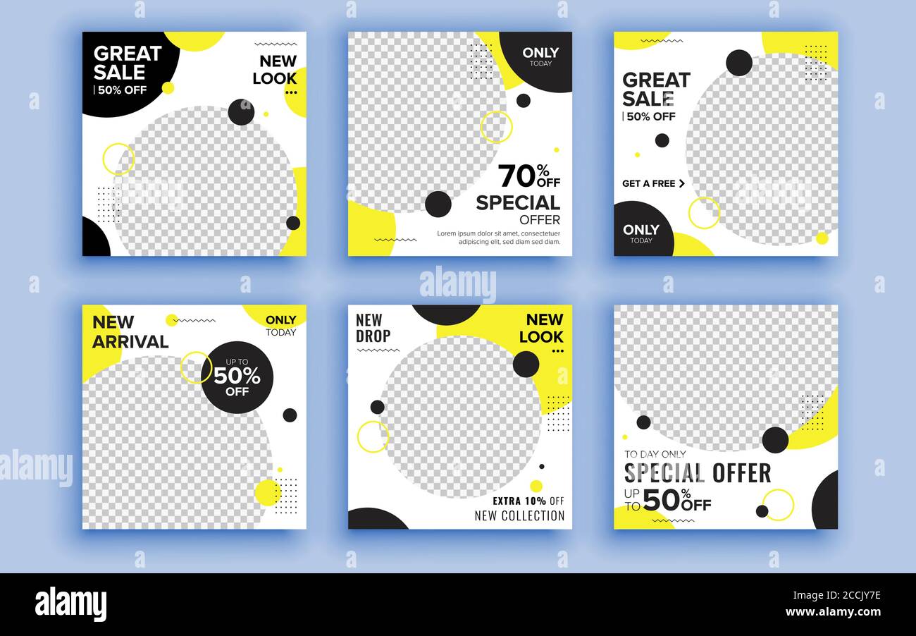 Set of sale banner template design. Vector illustration Stock Vector ...