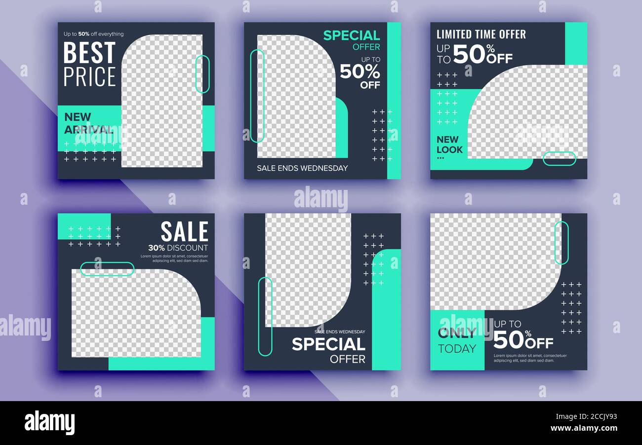 Set of sale banner template design. Vector illustration Stock Vector ...
