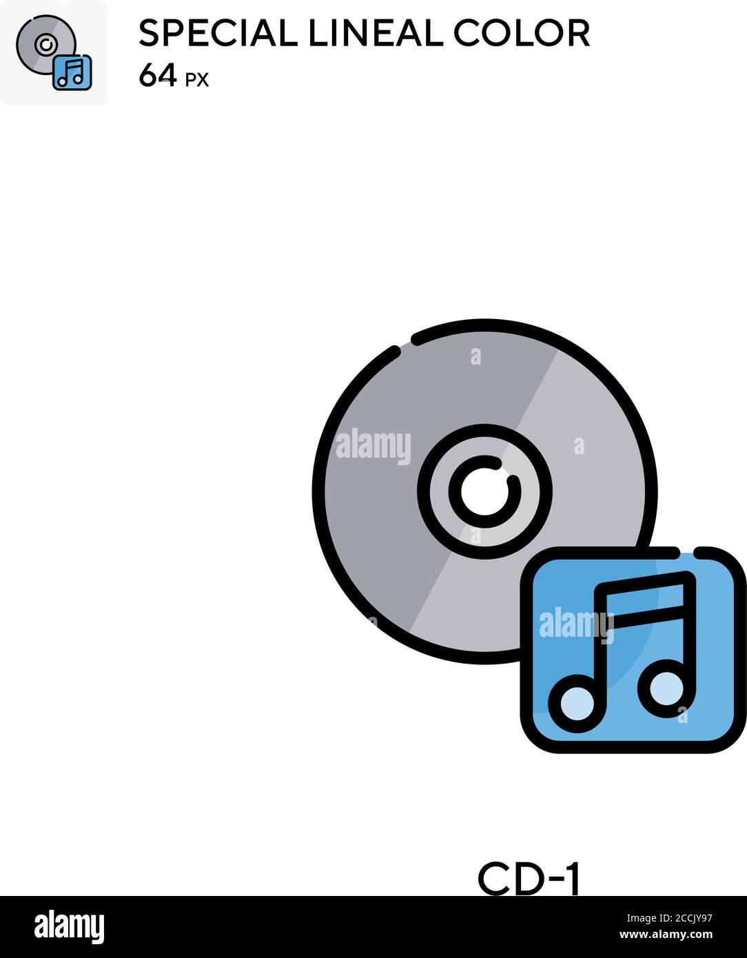 Cd-1 Special lineal color icon. Illustration symbol design template for ...