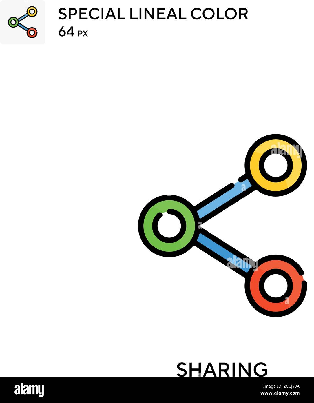 Sharing Special lineal color icon. Illustration symbol design template ...