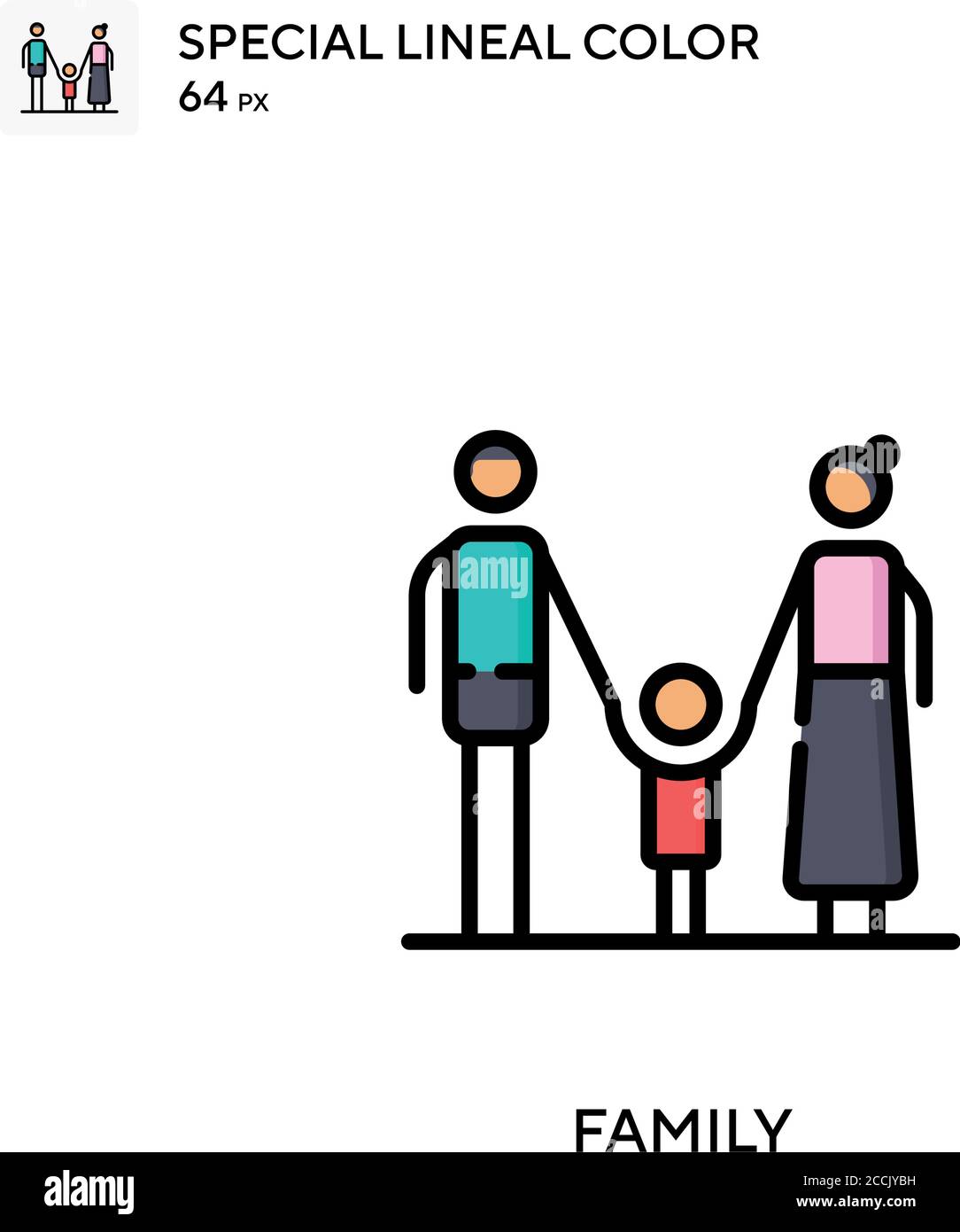 Family Special lineal color icon. Illustration symbol design template ...