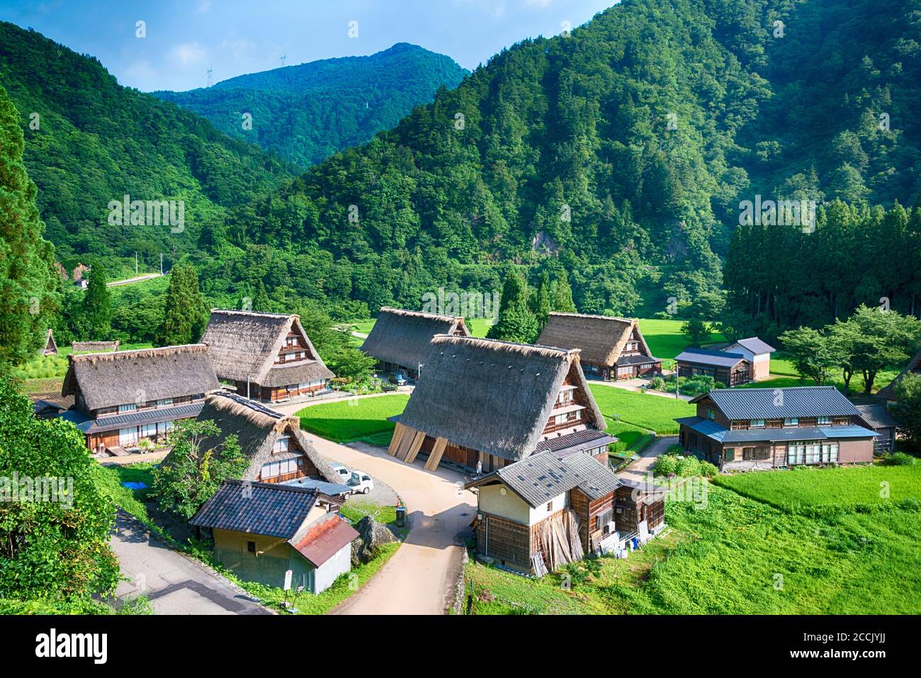 Nanto, Japan - Gassho-zukuri houses at Suganuma village, Gokayama area ...