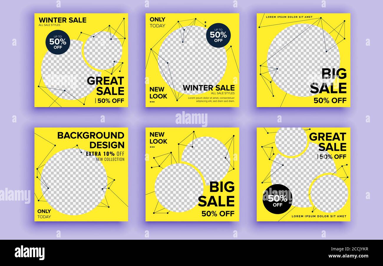 Set of sale banner template design. Vector illustration Stock Vector ...