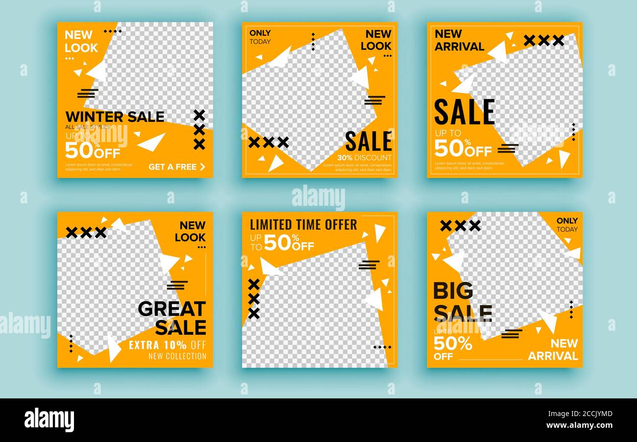 Set of sale banner template design. Vector illustration Stock Vector ...