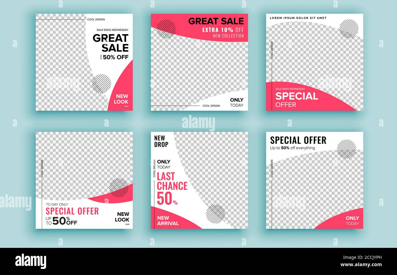 Set of sale banner template design. Vector illustration Stock Vector ...