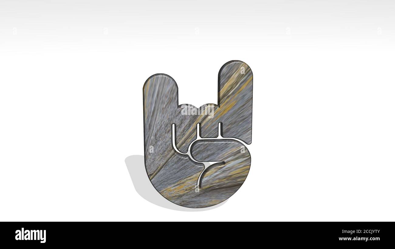 MOOD ROCK 3D icon standing on the floor, 3D illustration Stock Photo ...