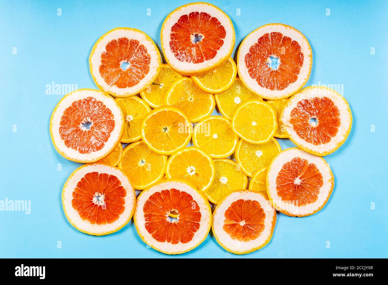 isolated pieces of citrus fruit in the picture Stock Photo - Alamy