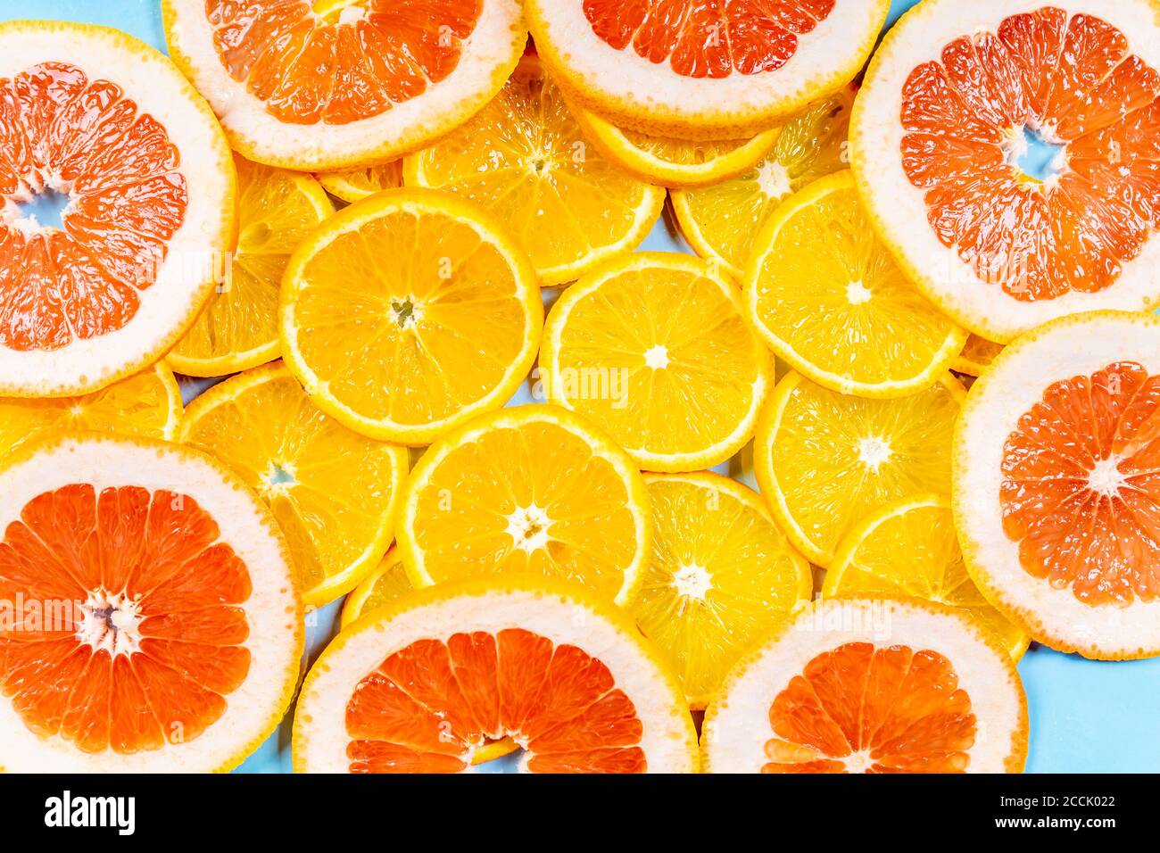 isolated pieces of citrus fruit in the picture Stock Photo - Alamy
