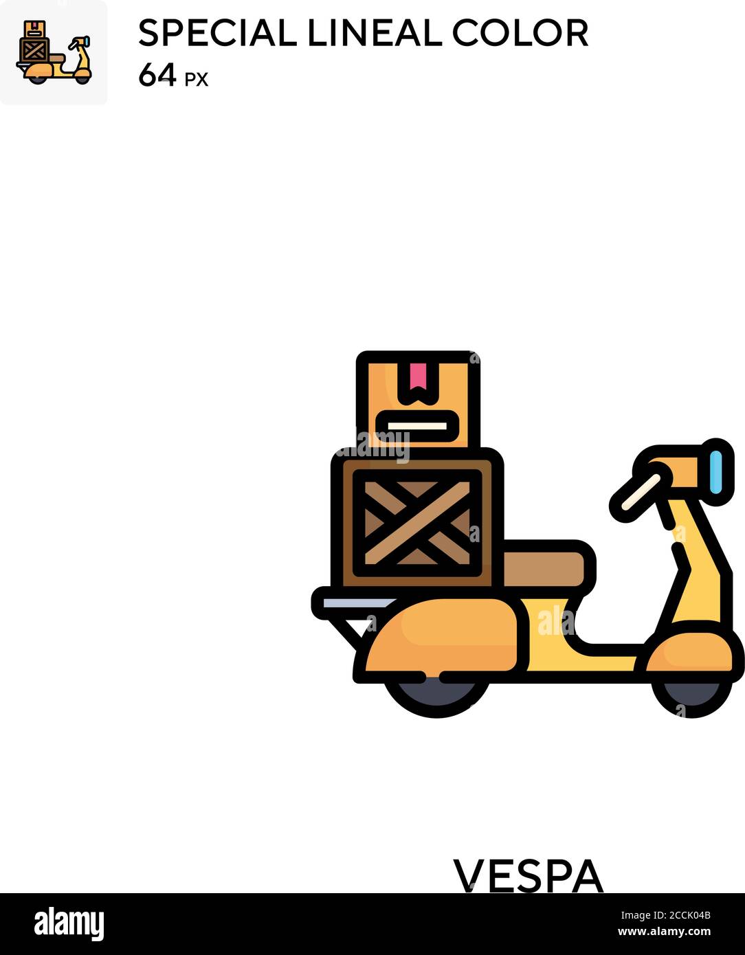 Vespa Special lineal color icon. Illustration symbol design template ...