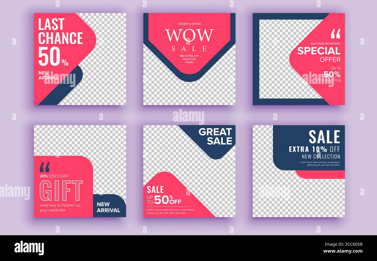 Set of sale banner template design. Vector illustration Stock Vector ...