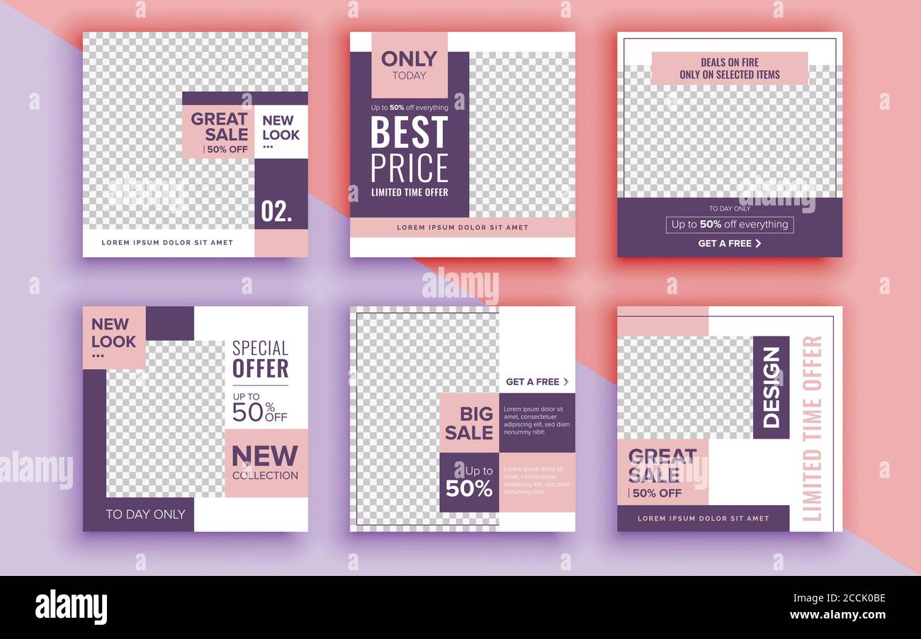 Set of sale banner template design. Vector illustration Stock Vector ...