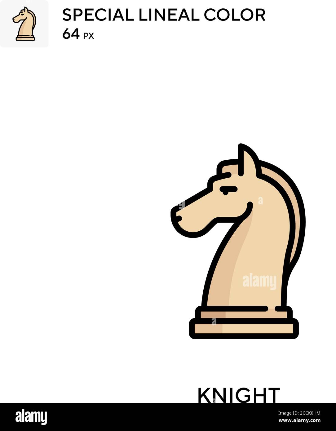 Knight Special lineal color icon. Illustration symbol design template ...