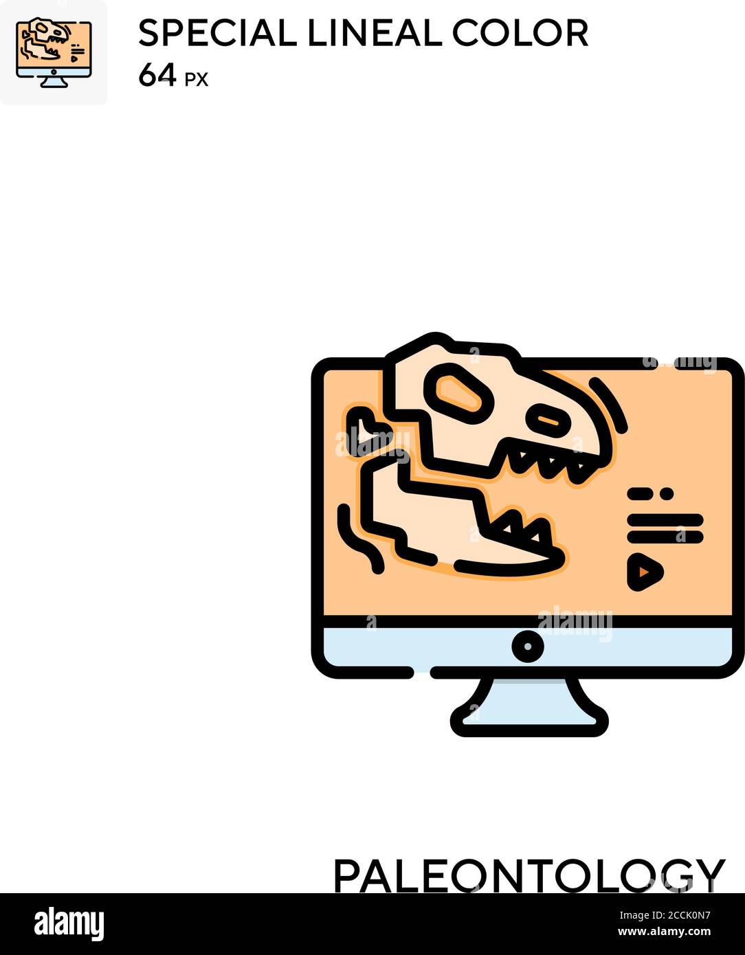 Paleontology Special lineal color icon. Illustration symbol design ...