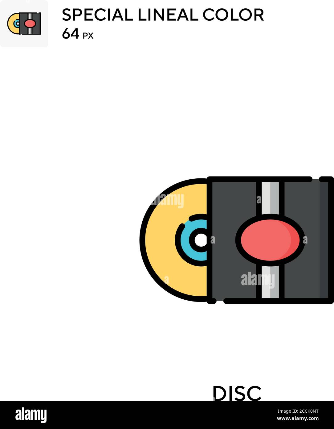 Disc Special lineal color icon. Illustration symbol design template for ...