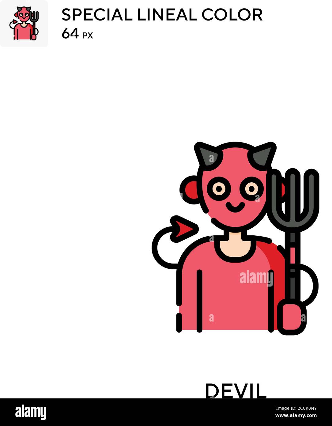 Devil Special lineal color icon. Illustration symbol design template ...