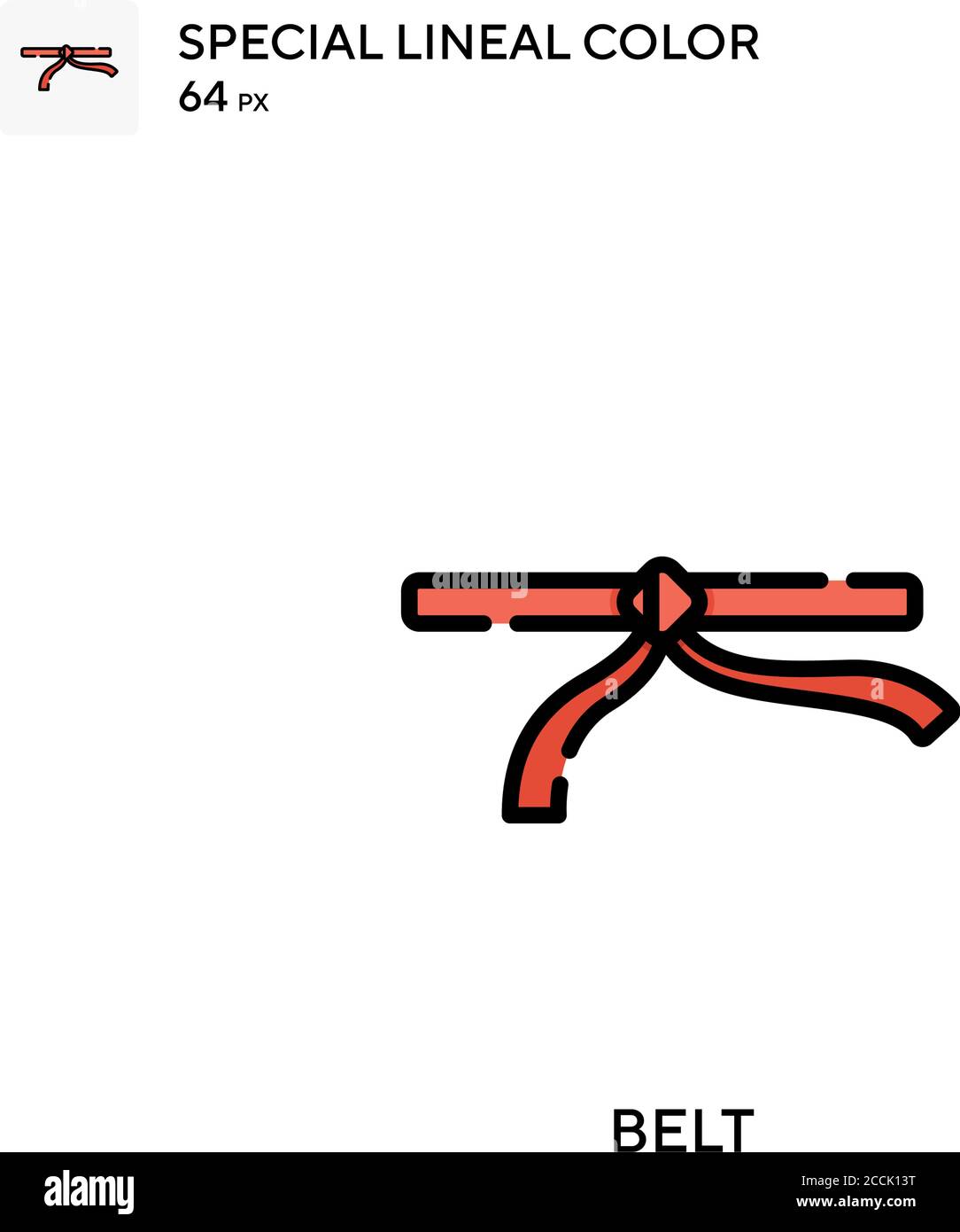 Belt Special lineal color icon. Illustration symbol design template for ...