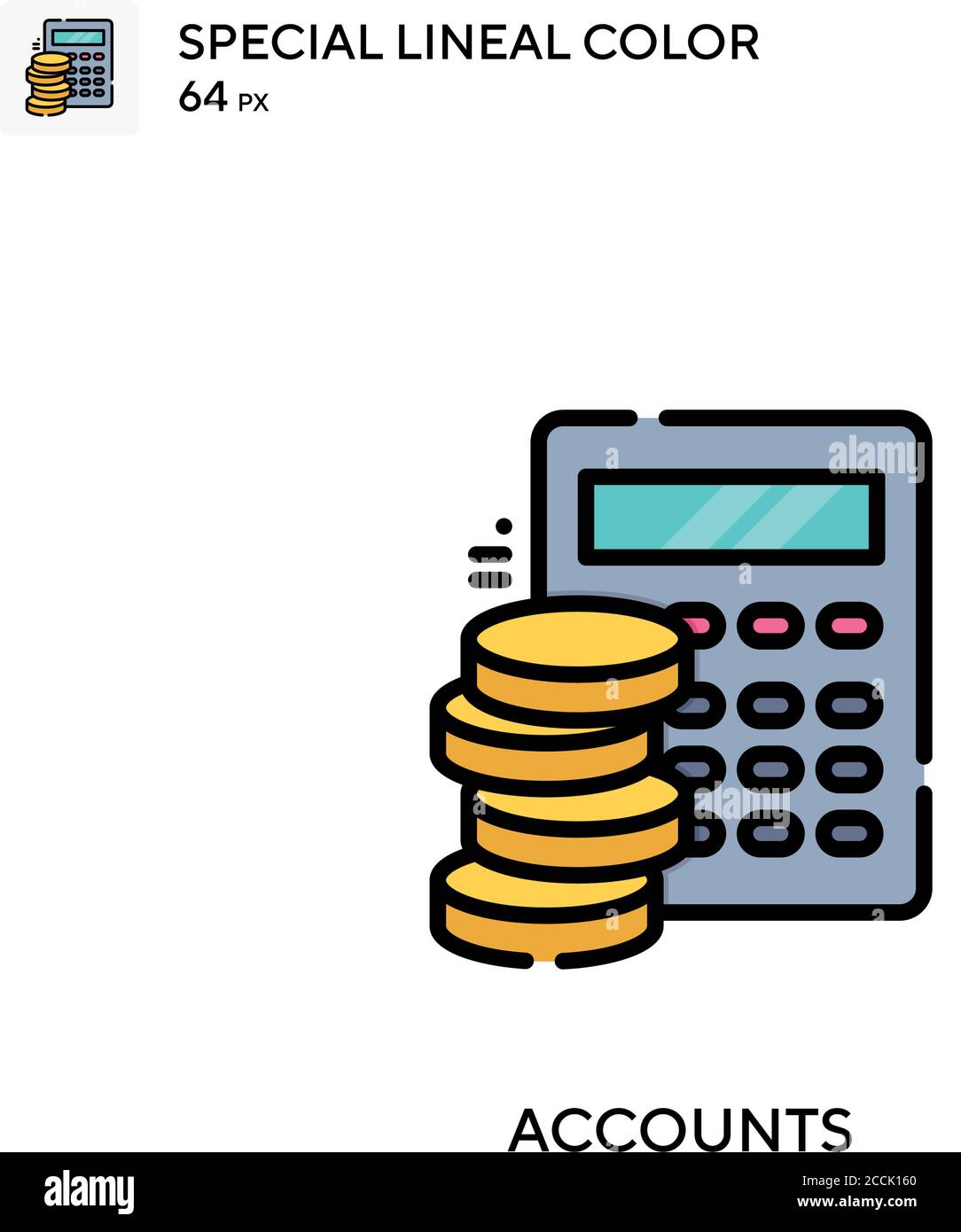 Accounts Special lineal color icon. Illustration symbol design template ...