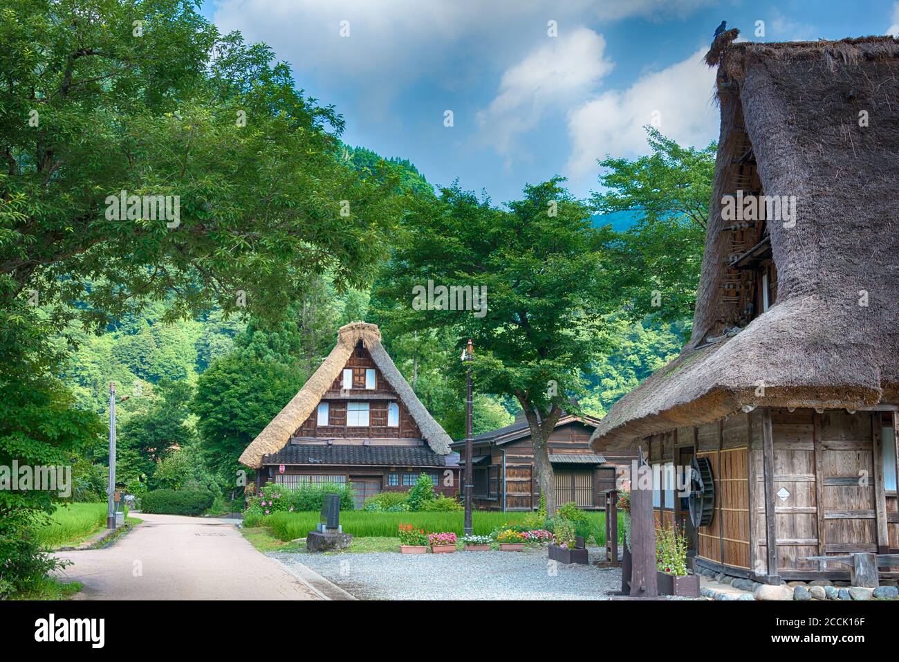 Nanto, Japan - Gassho-zukuri houses at Suganuma village, Gokayama area ...