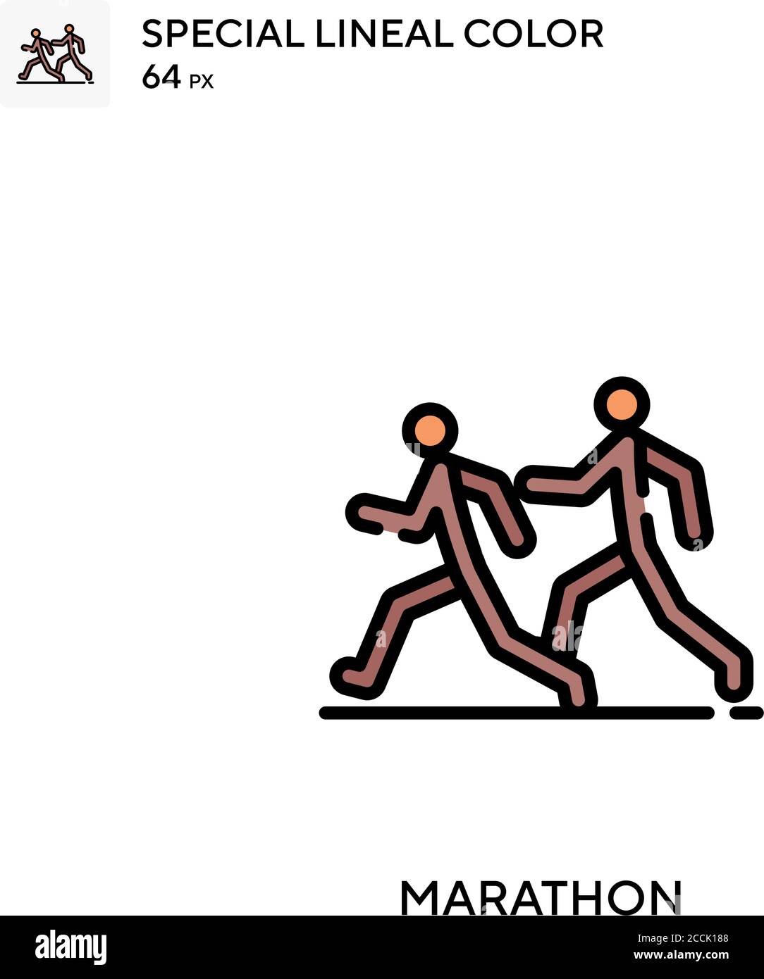 Marathon Special lineal color icon. Illustration symbol design template ...