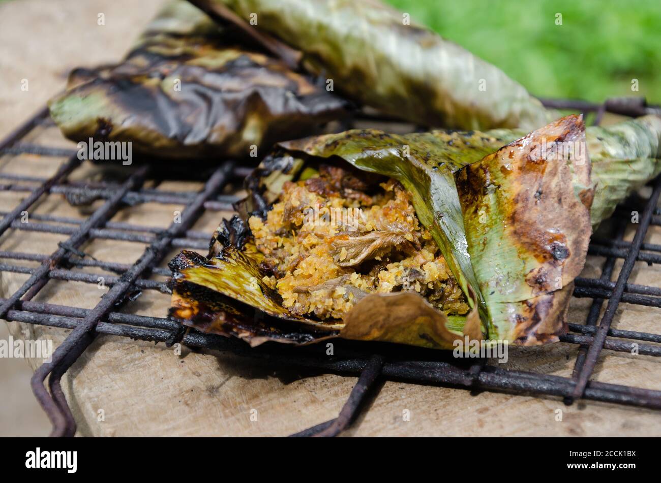 "Hor Ping" Is a Traditional Thai Homemade Spicy Mushroom Grilled of ...