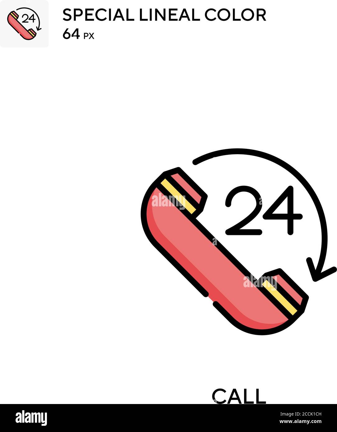 Call Special lineal color icon. Illustration symbol design template for ...