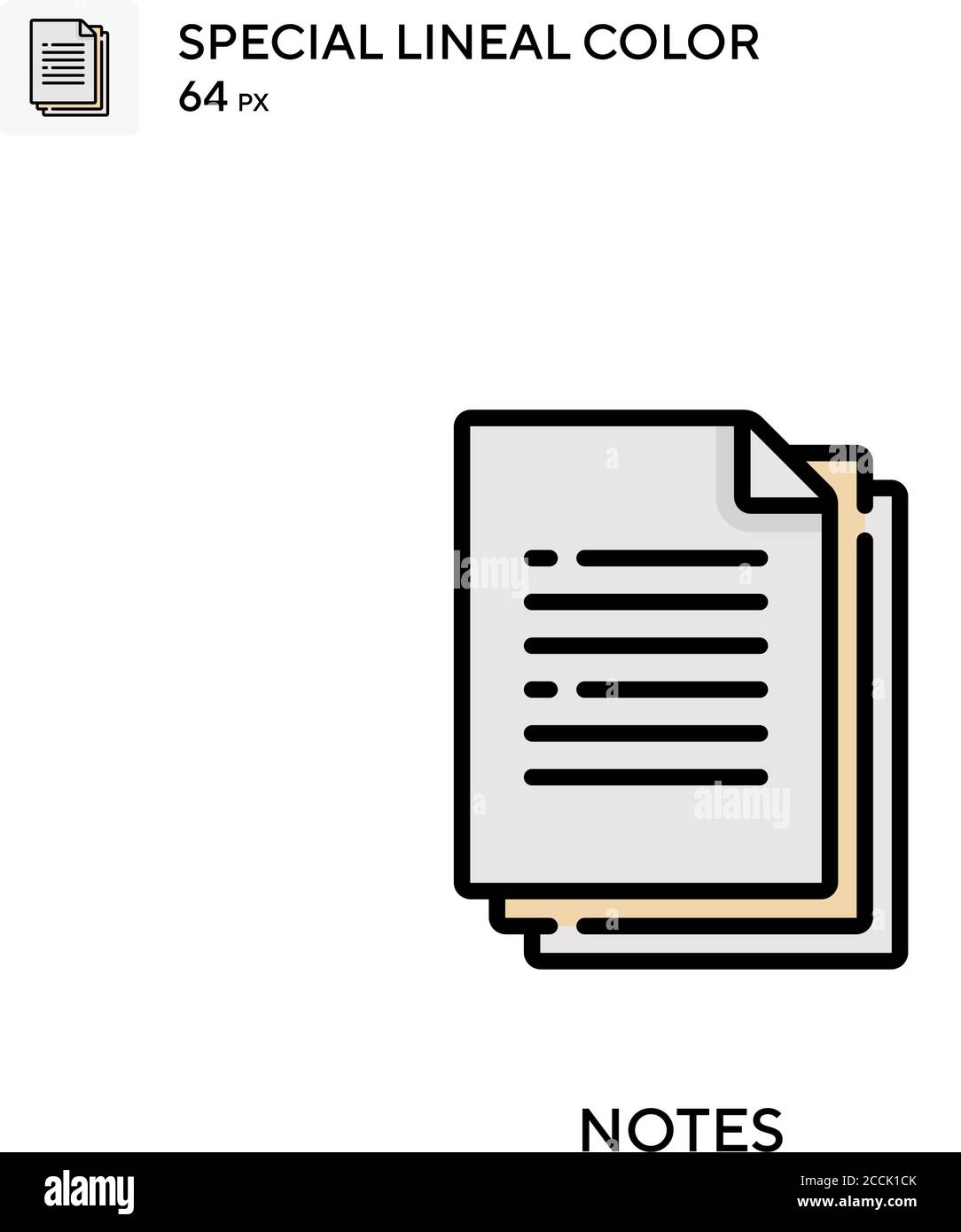 Notes Special lineal color icon. Illustration symbol design template ...