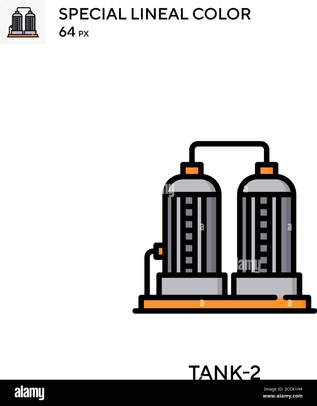 Tank-2 Special lineal color icon. Illustration symbol design template ...