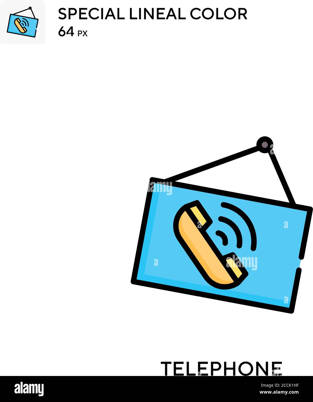 Telephone Special lineal color icon. Illustration symbol design ...
