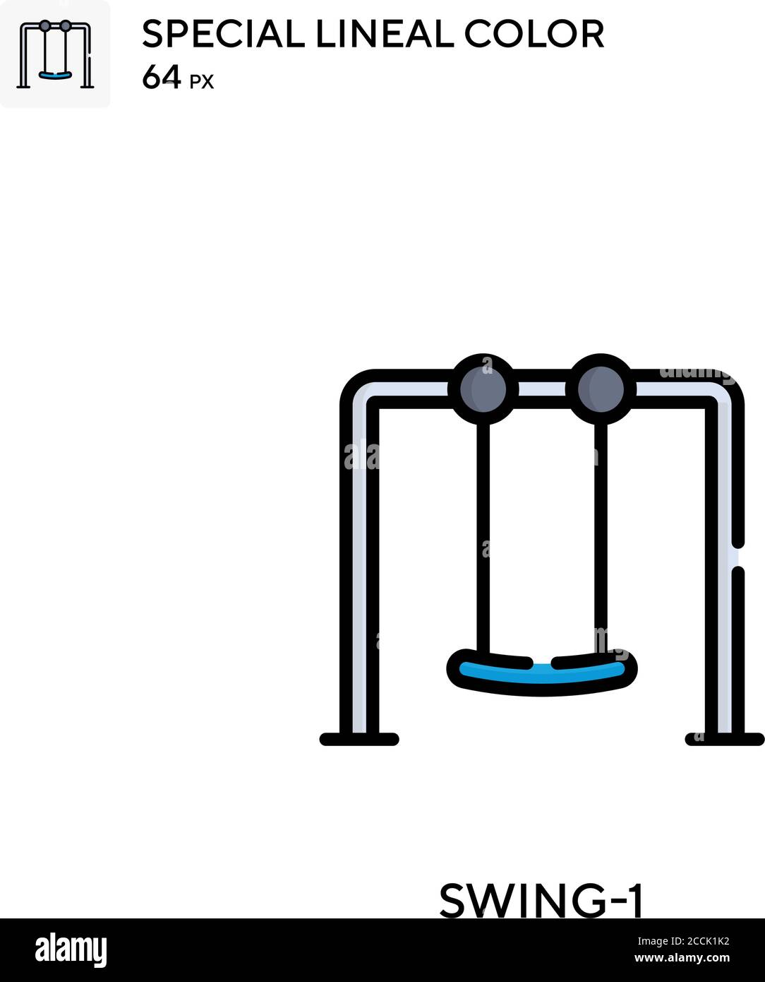 Swing-1 Special lineal color icon. Illustration symbol design template ...