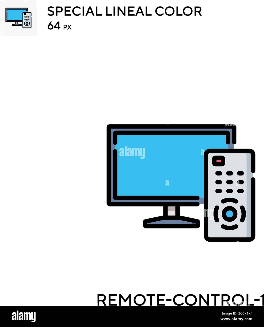 Remote-control-1 Special lineal color icon. Illustration symbol design ...