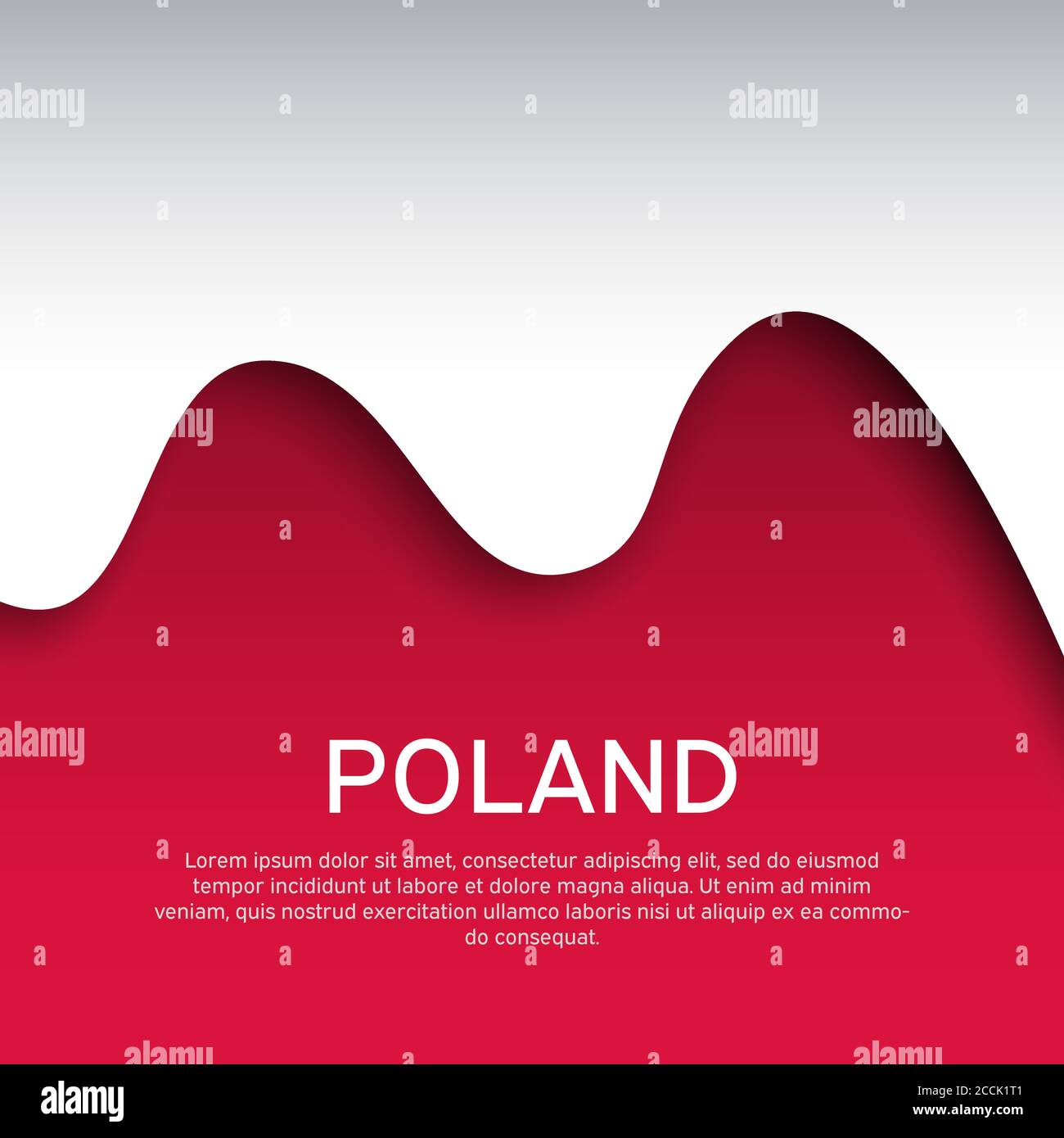 Abstract waving Poland flag. Creative background for polish patriotic ...