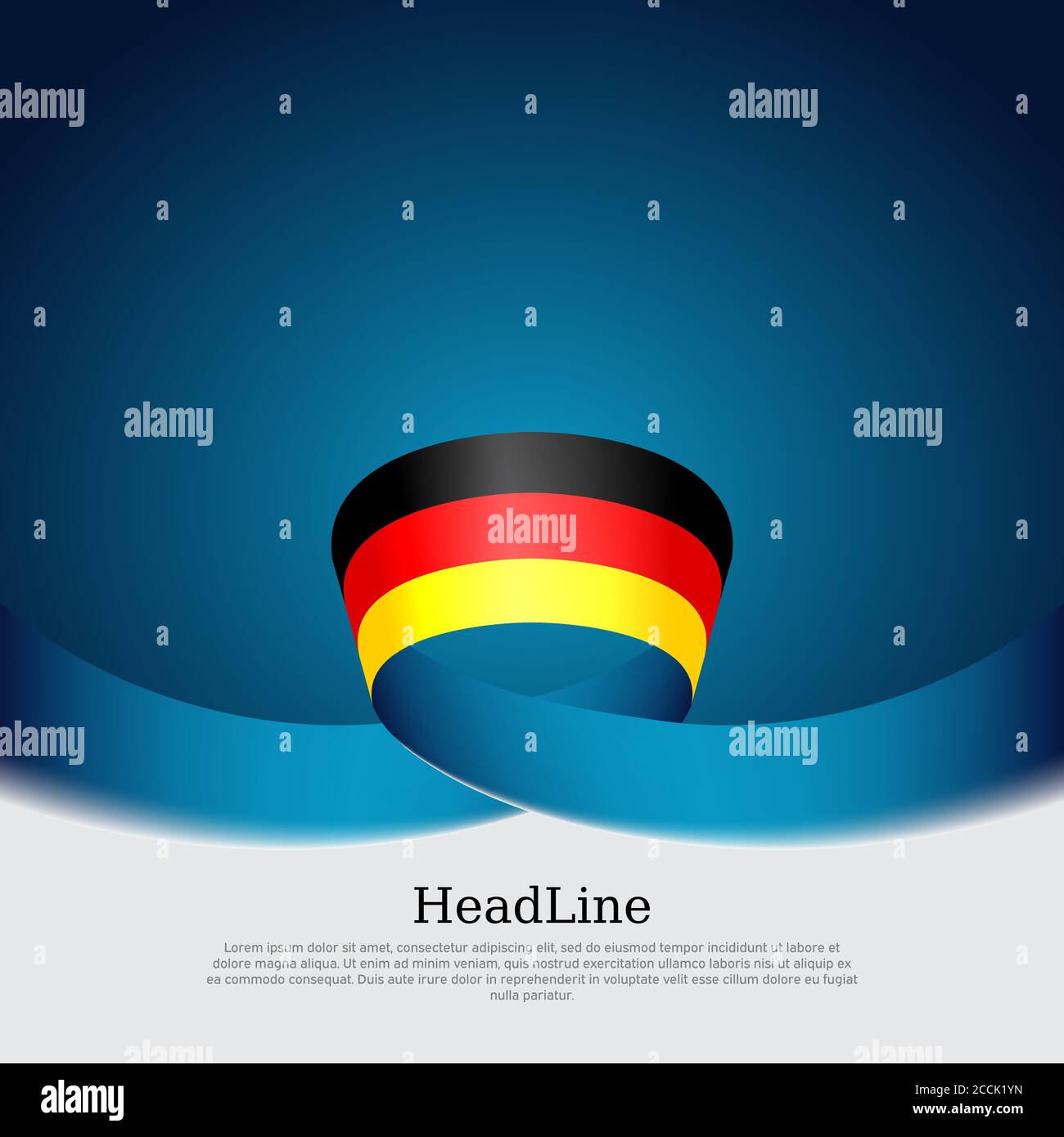 Germany flag background. Wavy ribbon in colors of germany flag on a ...